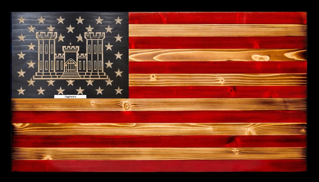 Engineers Rustic Wood Flag – We Love This Flag