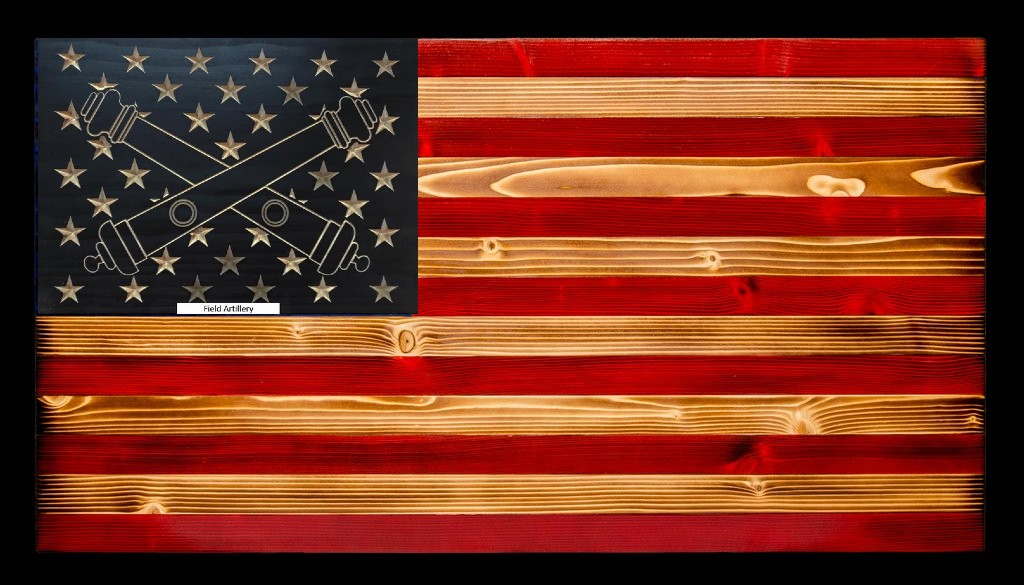 Field Artillery Rustic Wood Flag – We Love This Flag