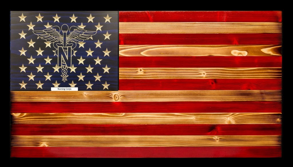 Nursing Corps Rustic Wood Flag – We Love This Flag